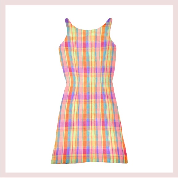 Britches | Dresses | Vintage Plaid Mini Dress Sleeveless Size 6 | Poshmark